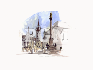 Robert C. Rore Altes Rathaus und Mariensäule | Poster Galerie München