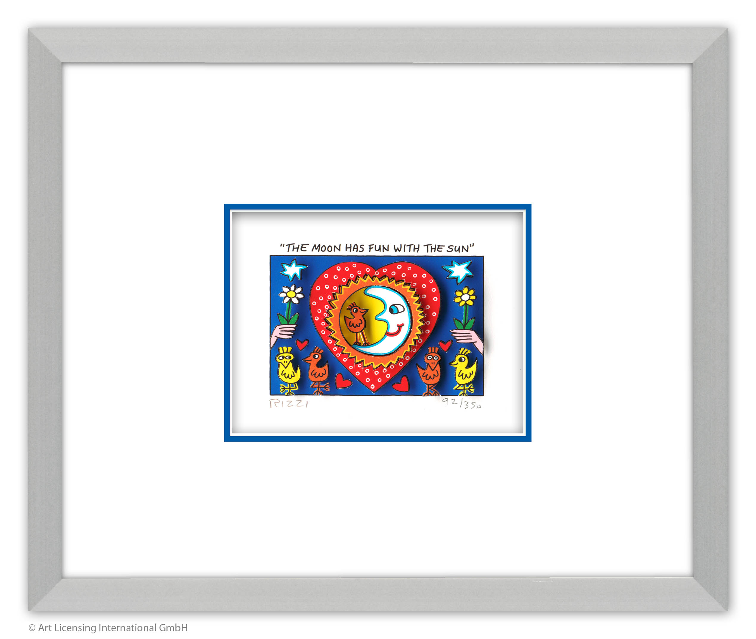 James Rizzi The moon has fun with the sun | Poster Galerie München